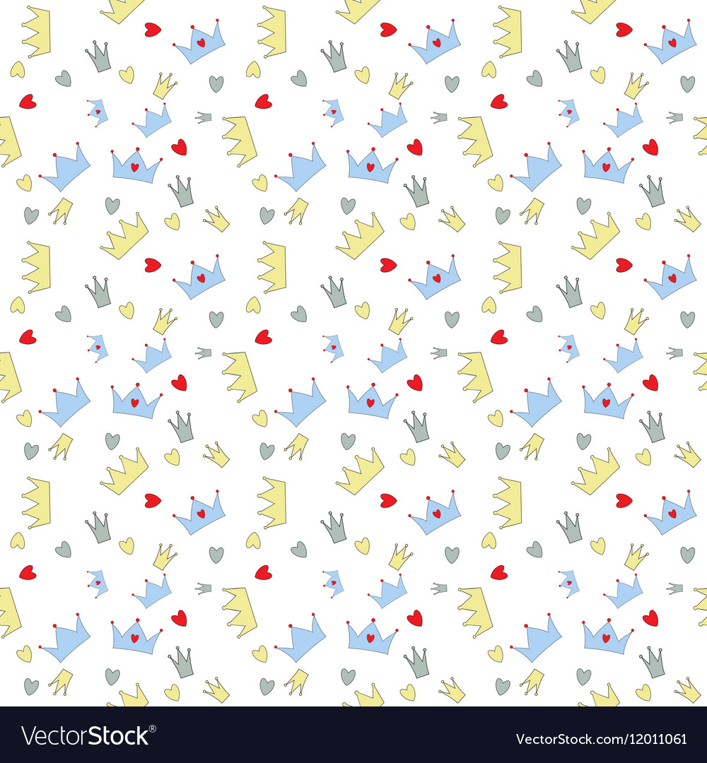 Prince seamless pattern background Royalty Free Vector Image
