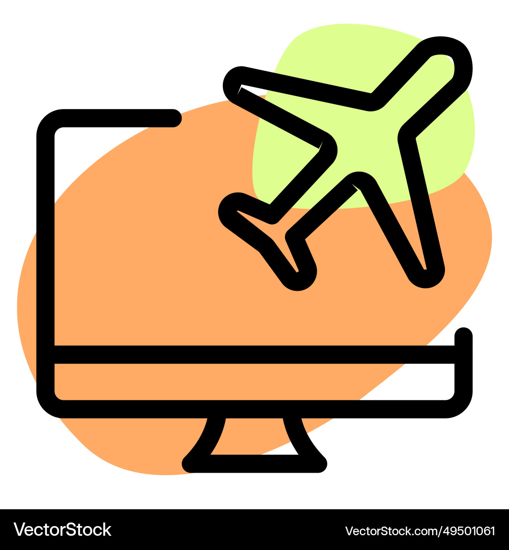 Reserving airline tickets through an online Vector Image