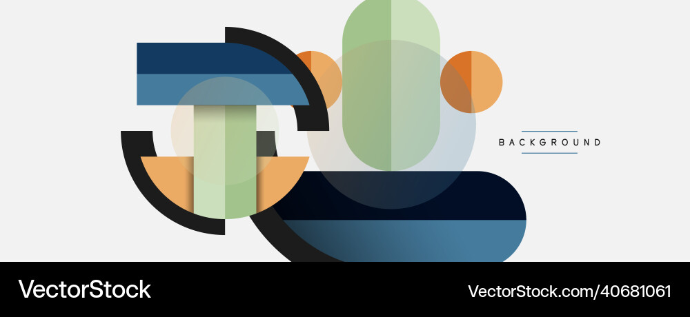 Round geometric shapes lines and circles Vector Image