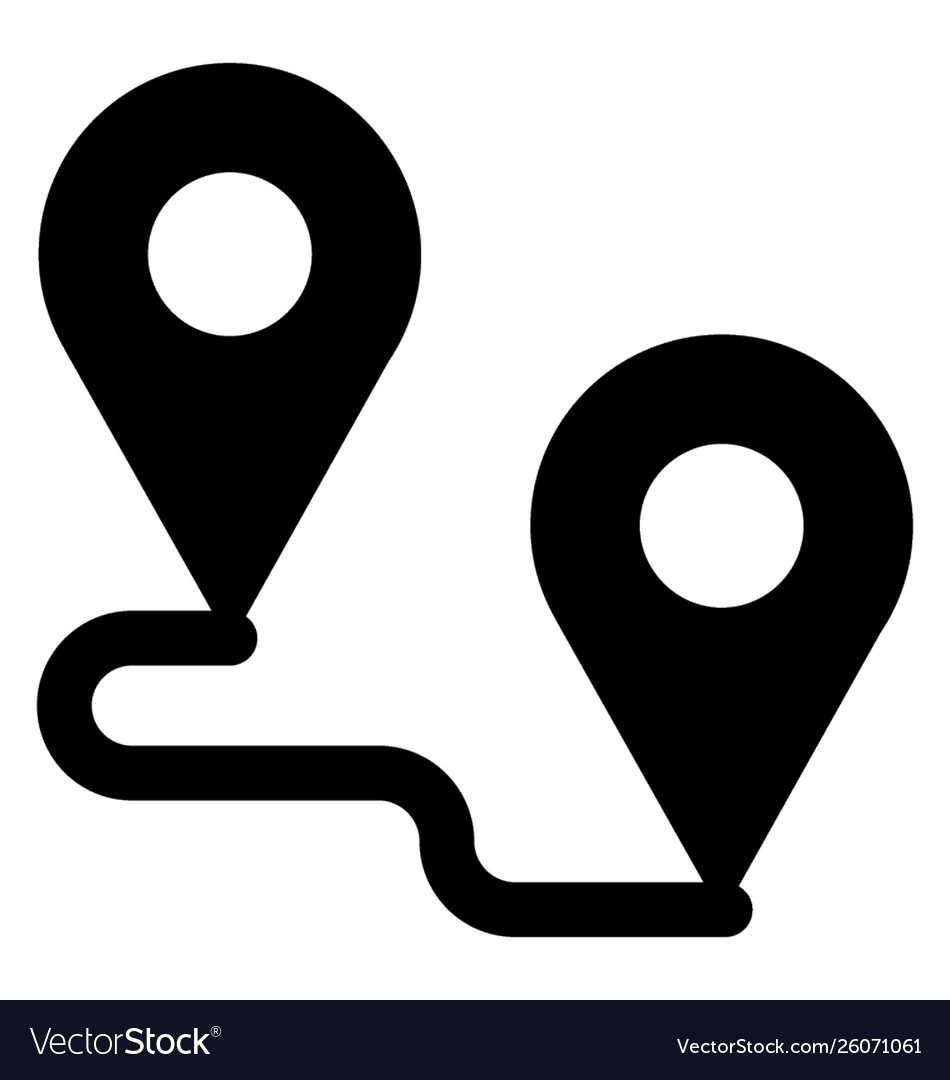 Route location pointer Royalty Free Vector Image