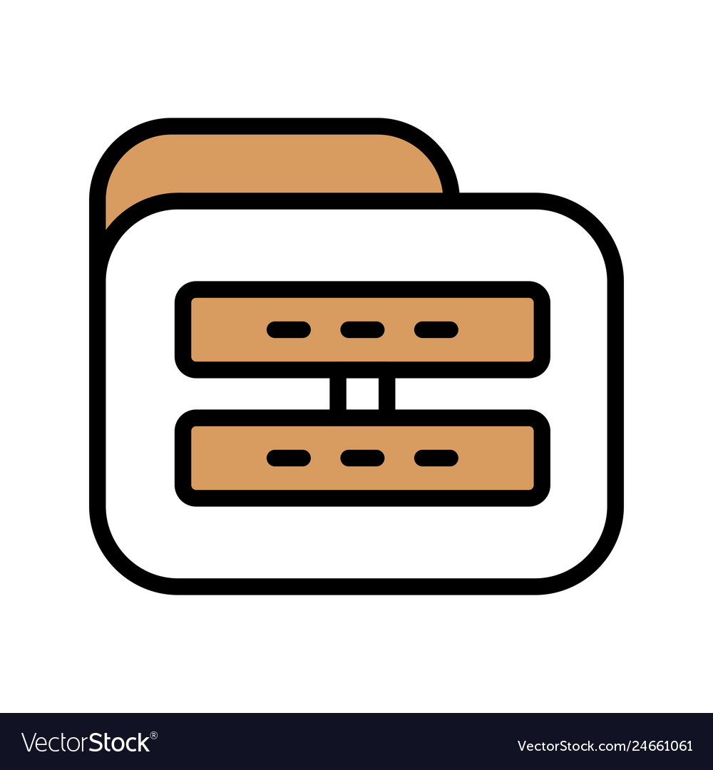 Server folder icon Royalty Free Vector Image - VectorStock