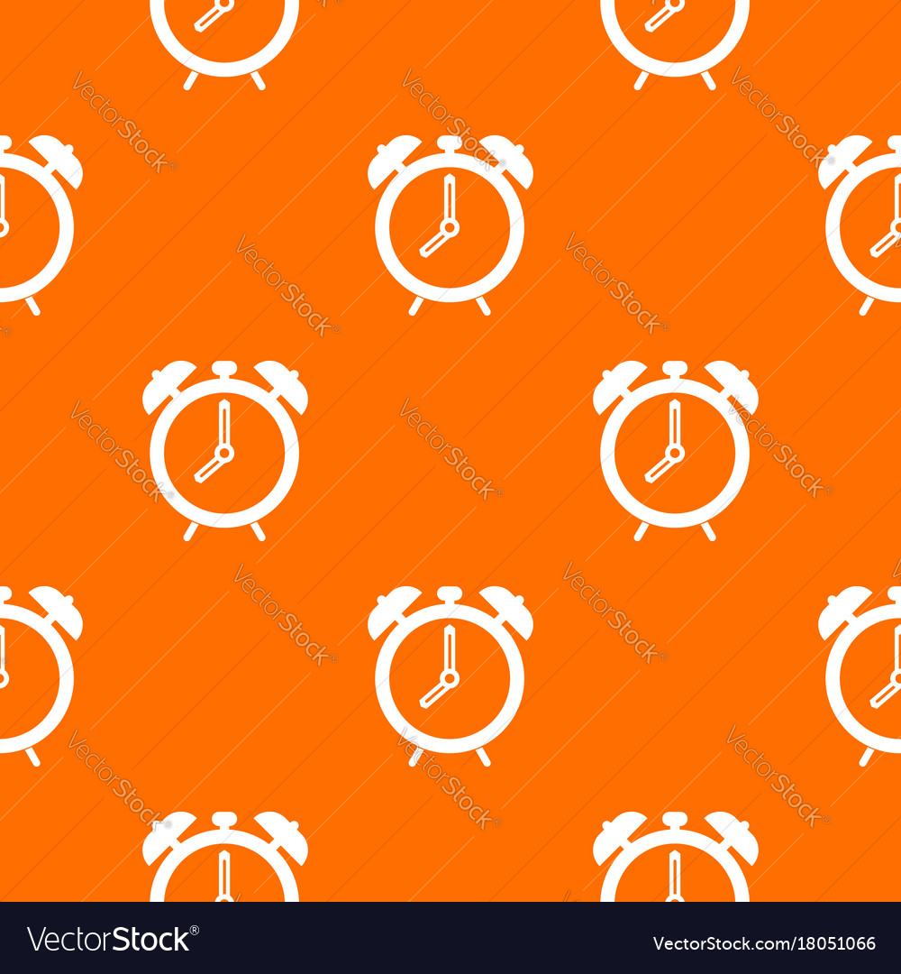 Alarm clock pattern seamless Royalty Free Vector Image