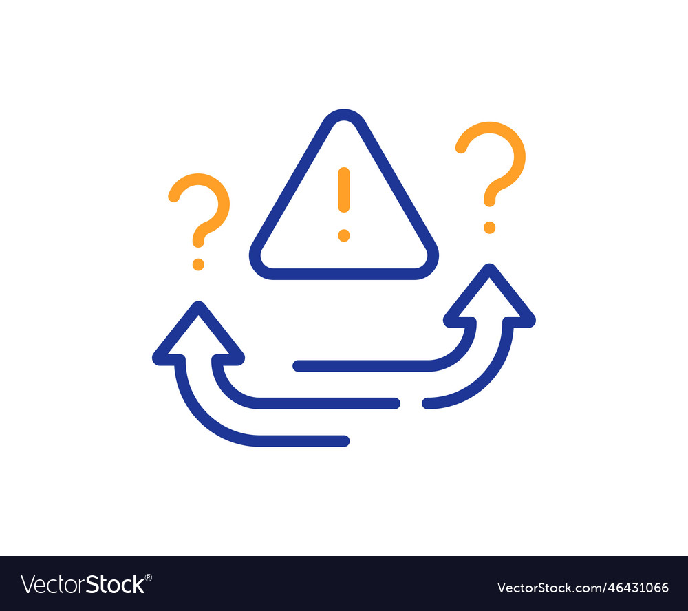 Attention line icon important choice sign Vector Image