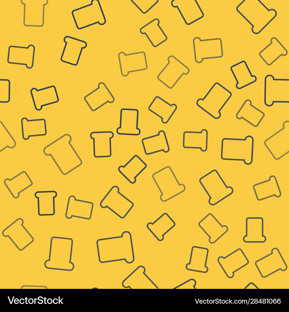 Blue line bread toast for sandwich piece Vector Image