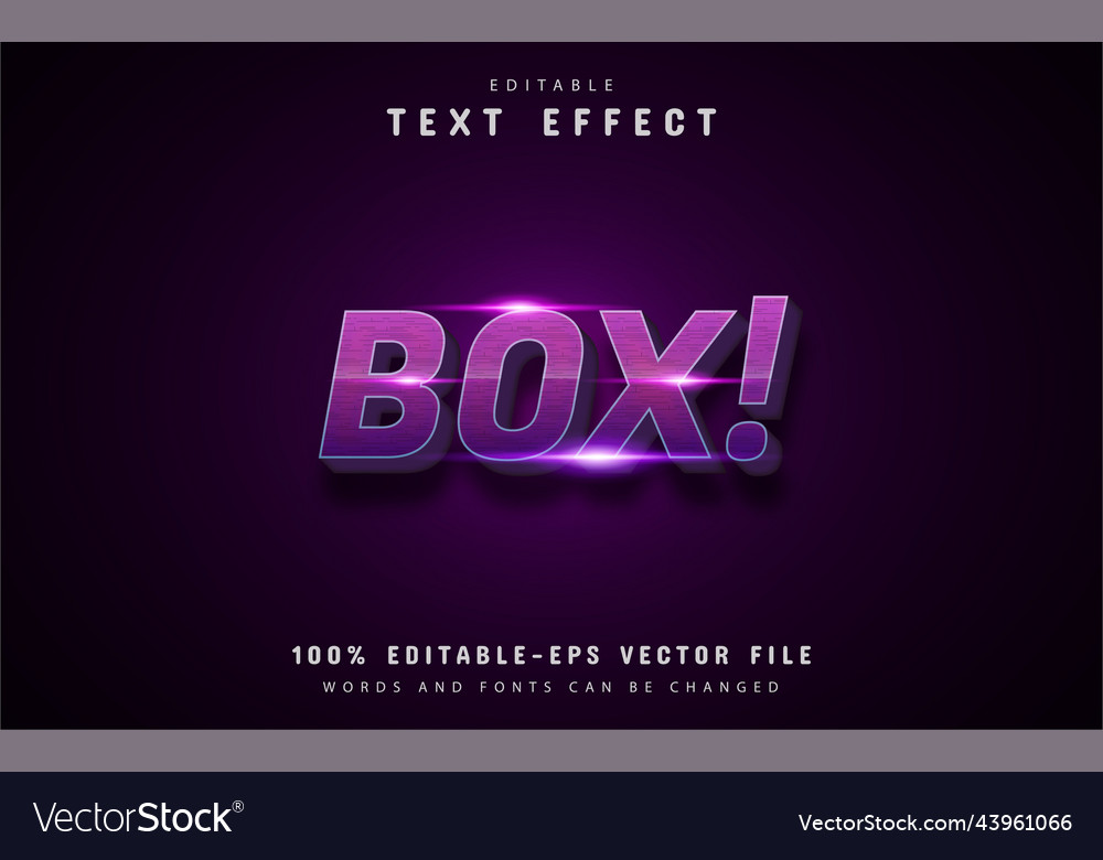 Box text - purple gradient effect Royalty Free Vector Image