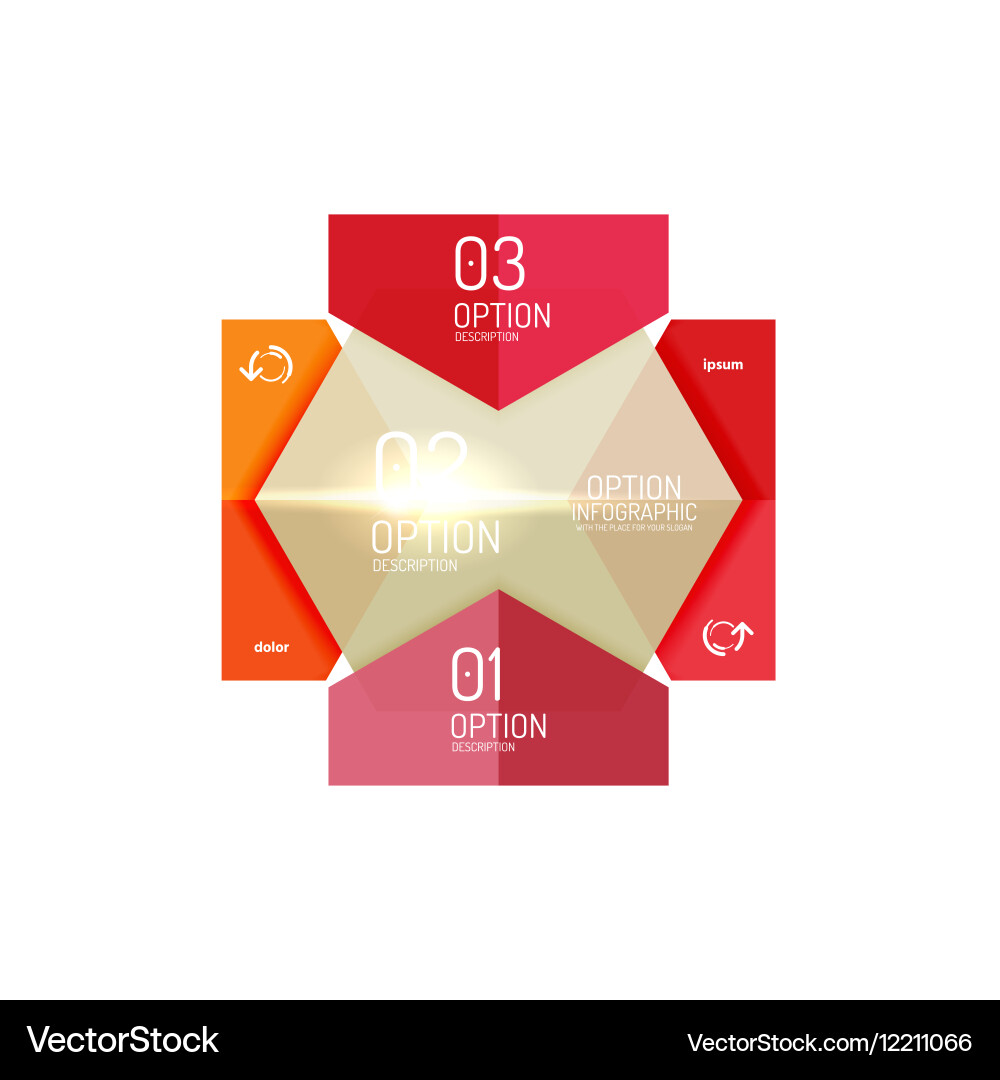 Business option diagram templates Royalty Free Vector Image