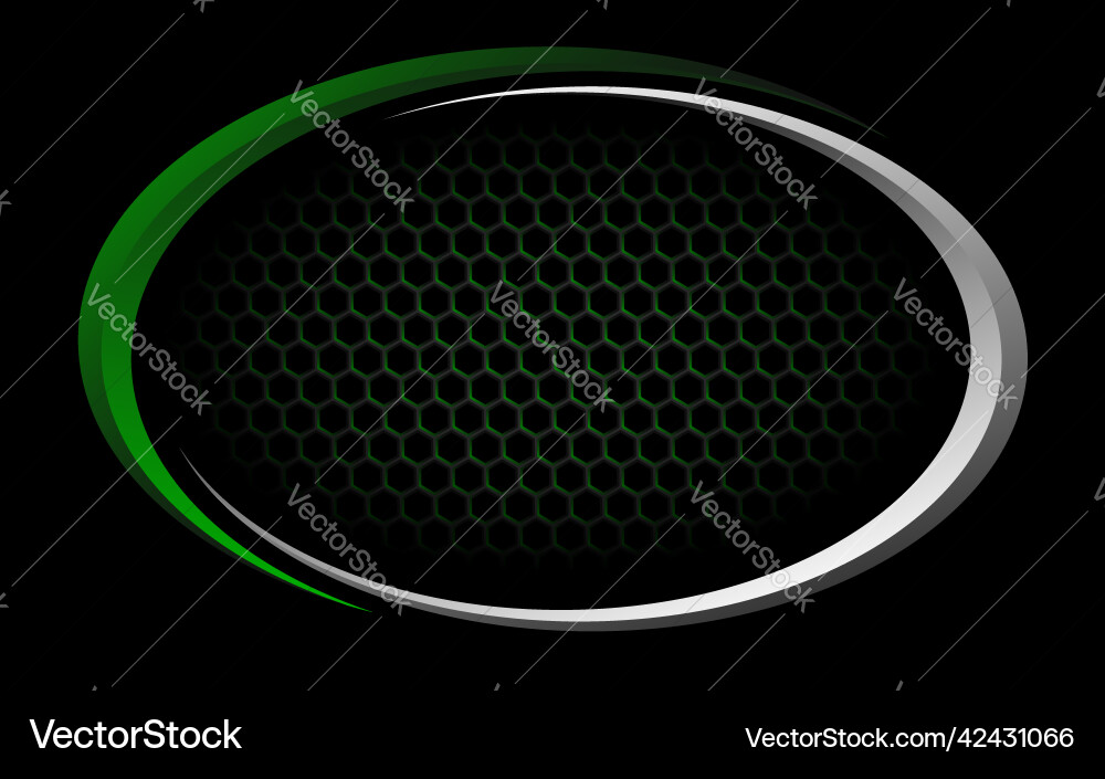 Circle with hexagon carbon pattern Royalty Free Vector Image