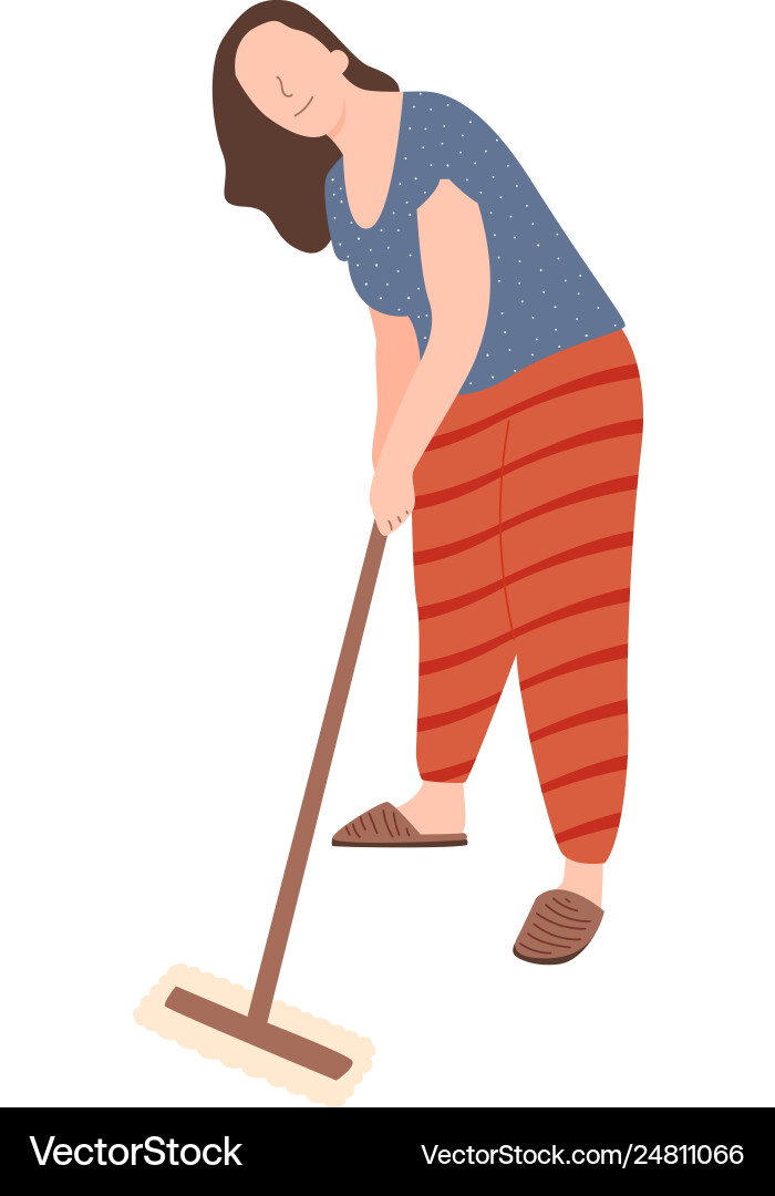 Cleaning floors and rooms Royalty Free Vector Image
