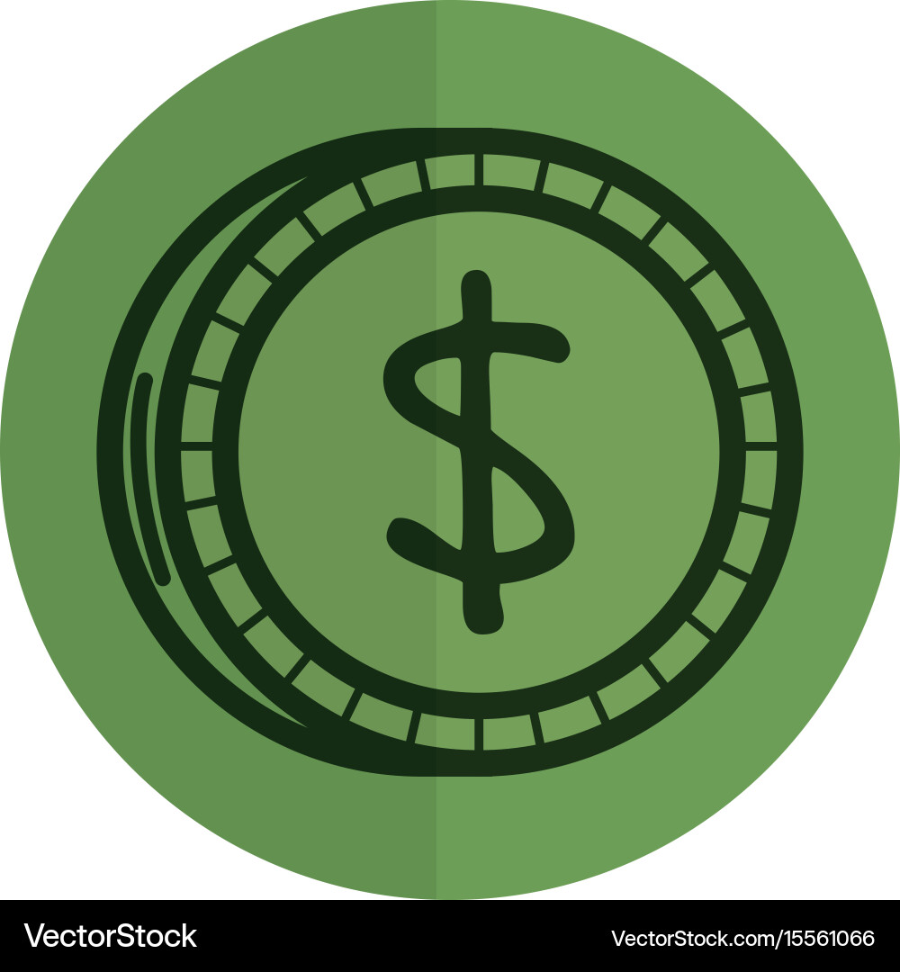 Coin money isolated icon Royalty Free Vector Image