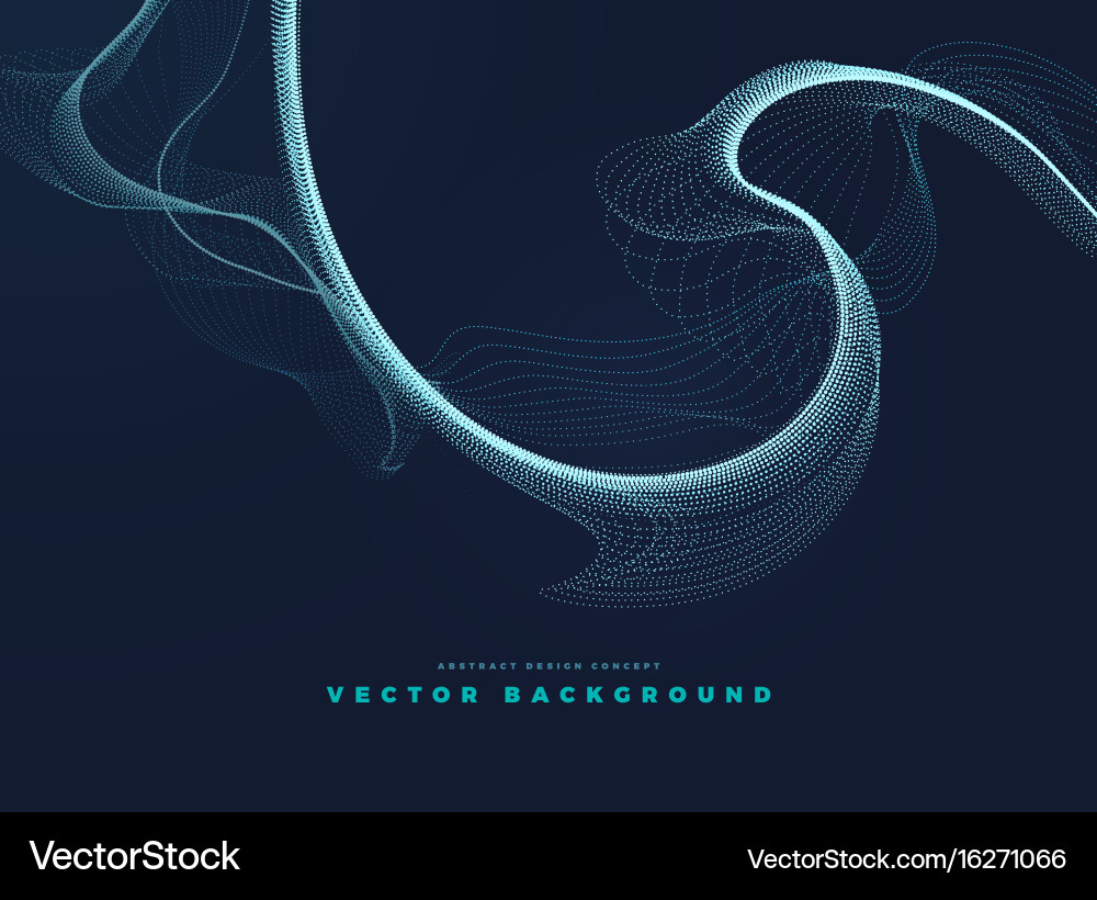 Particle twisted wave Royalty Free Vector Image