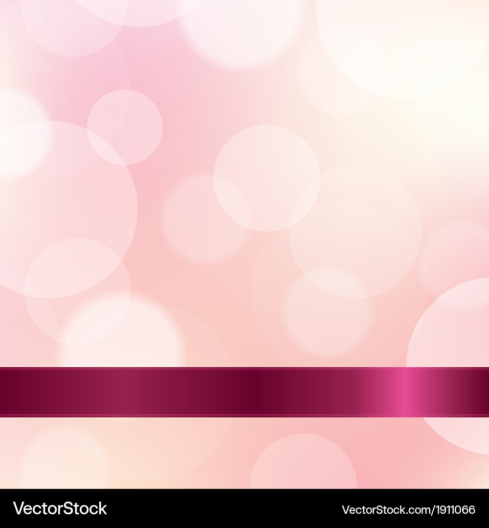 Pink color background with ribbon Royalty Free Vector Image
