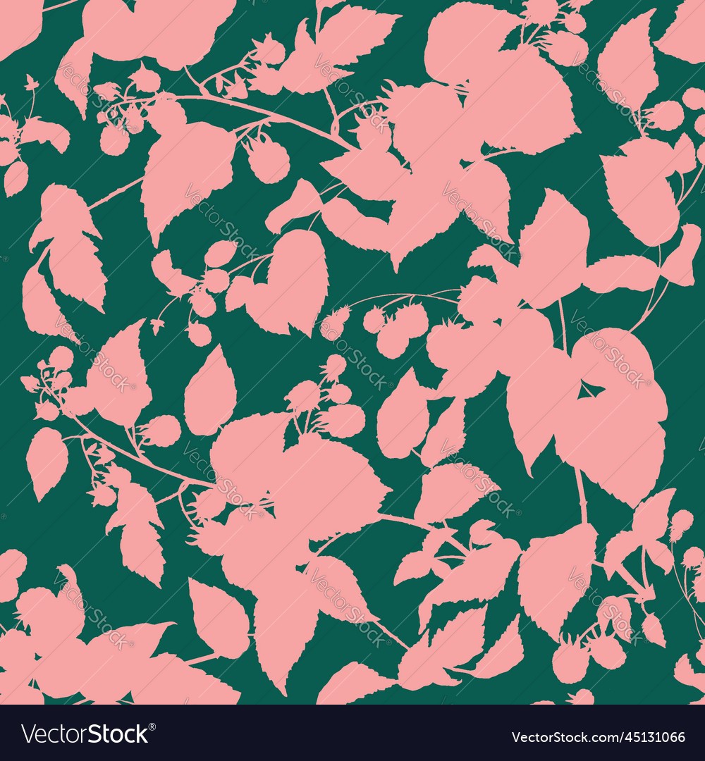 Raspberry bush pattern 6eps Royalty Free Vector Image