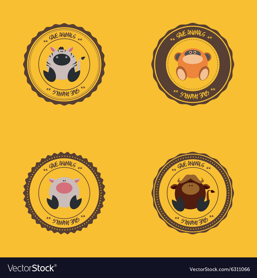 Save animals Royalty Free Vector Image - VectorStock
