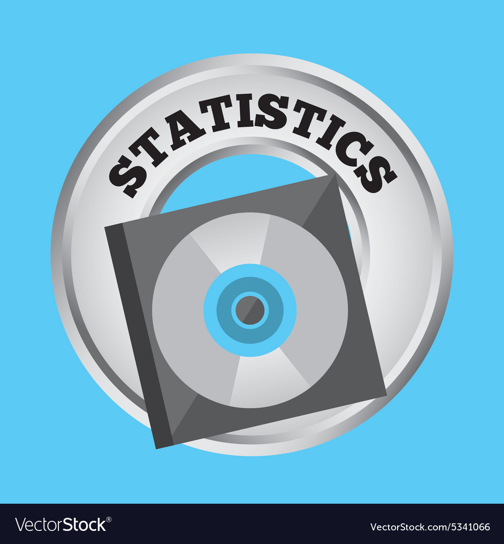 Statistics button Royalty Free Vector Image - VectorStock