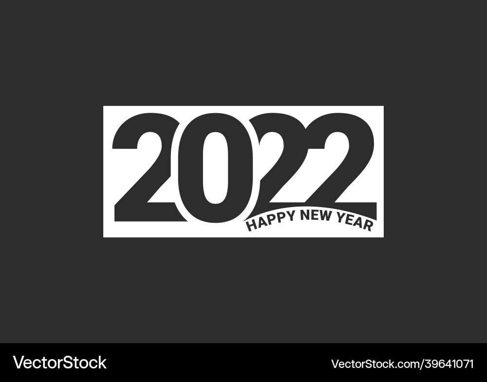 2022 happy new year creative logo design template Vector Image