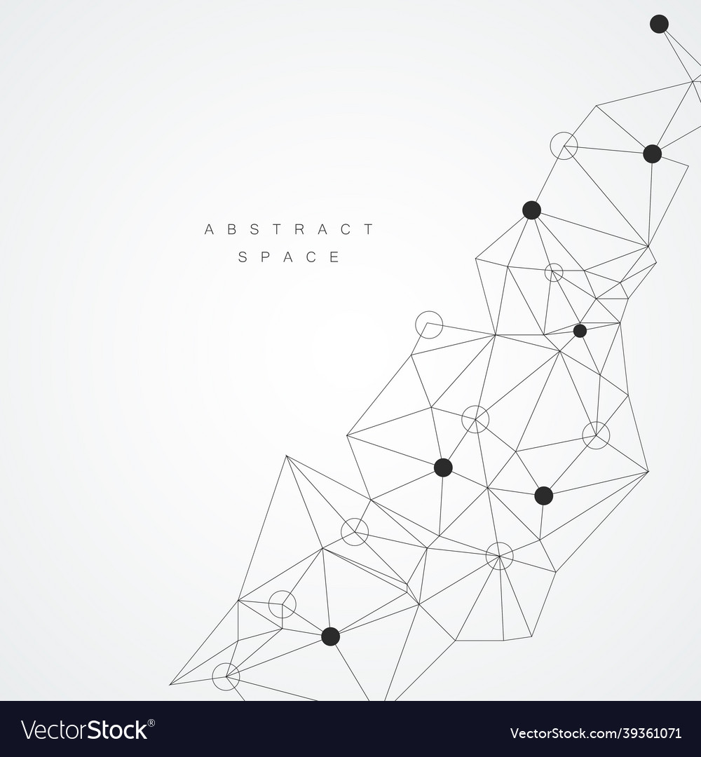 Abstract Connection Structure With Dots And Lines Vector Image