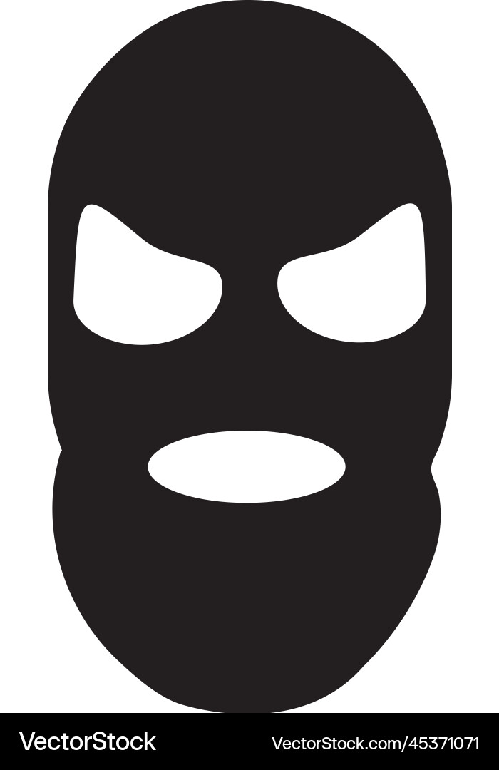 Balaclava terrorist military mask simple icon Vector Image