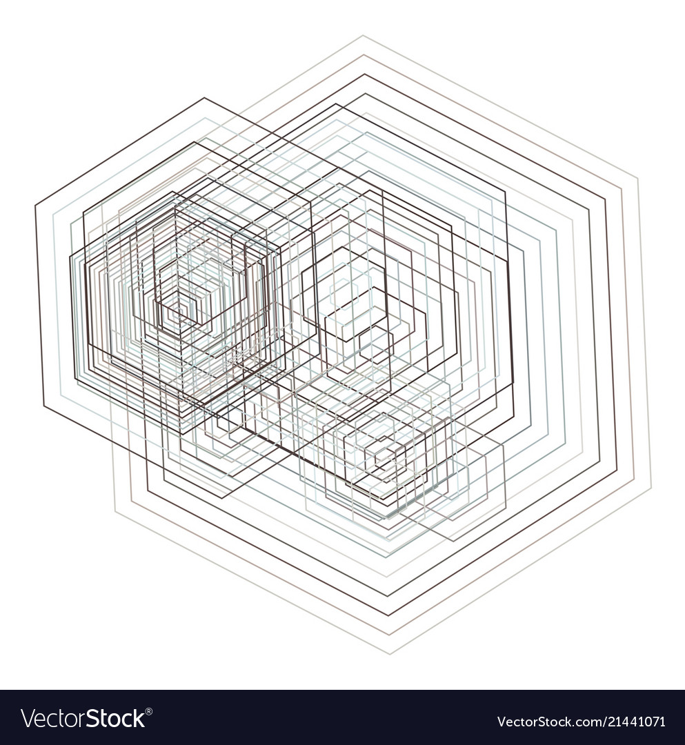 Color abstract hexagon geometric pattern Vector Image