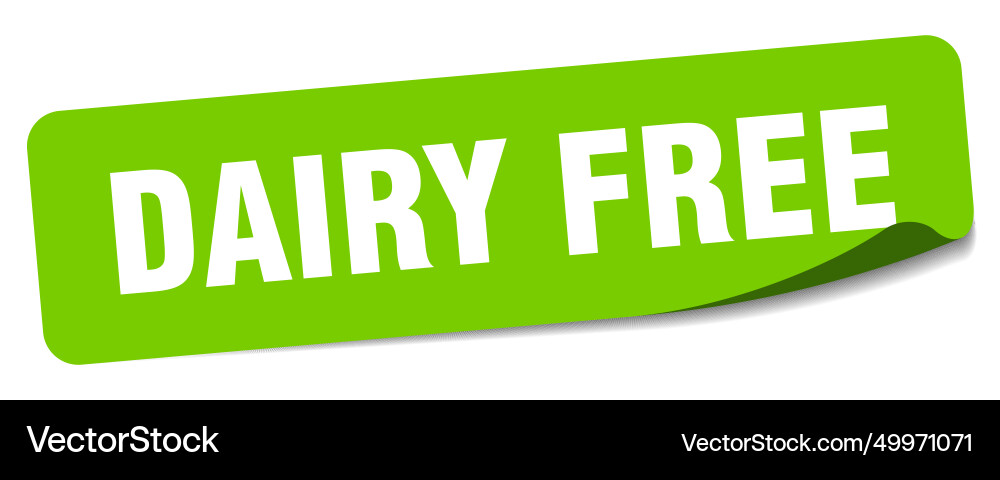 Dairy free sticker dairy free label Royalty Free Vector