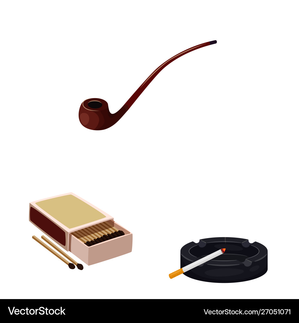Design cigarette and tobacco logo Royalty Free Vector Image