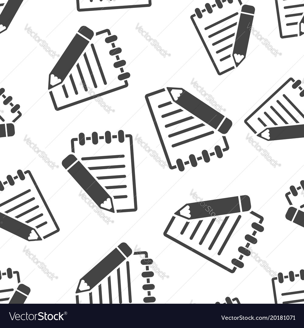 Document with pencil seamless pattern background Vector Image