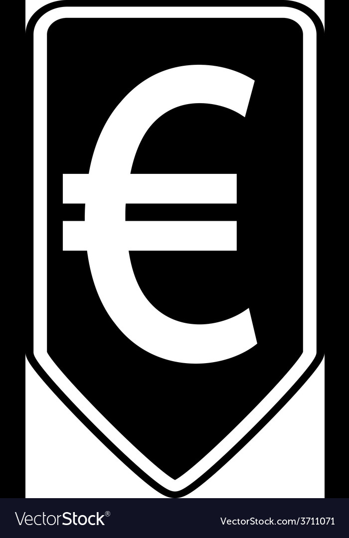 Euro button Royalty Free Vector Image - VectorStock