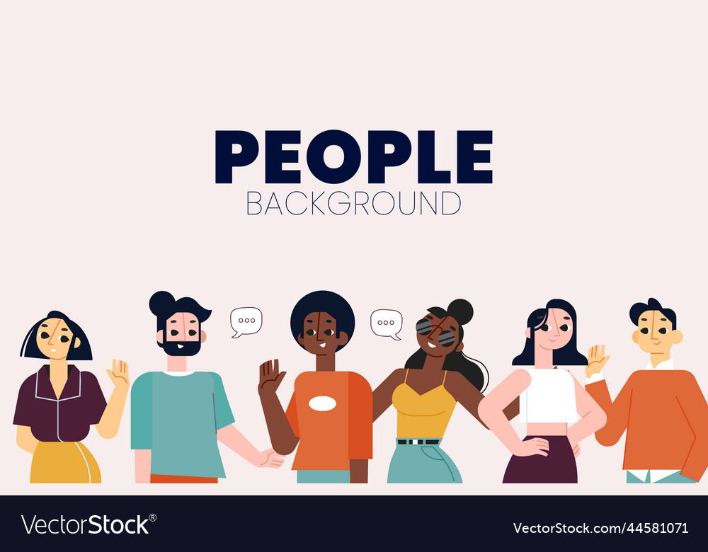 Group people background composition Royalty Free Vector