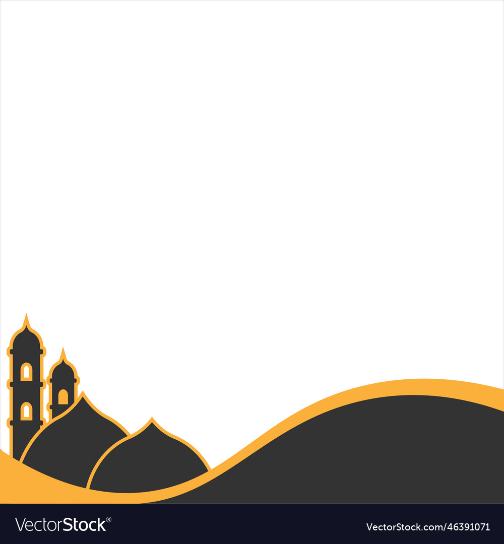 Islamic mosque border Royalty Free Vector Image