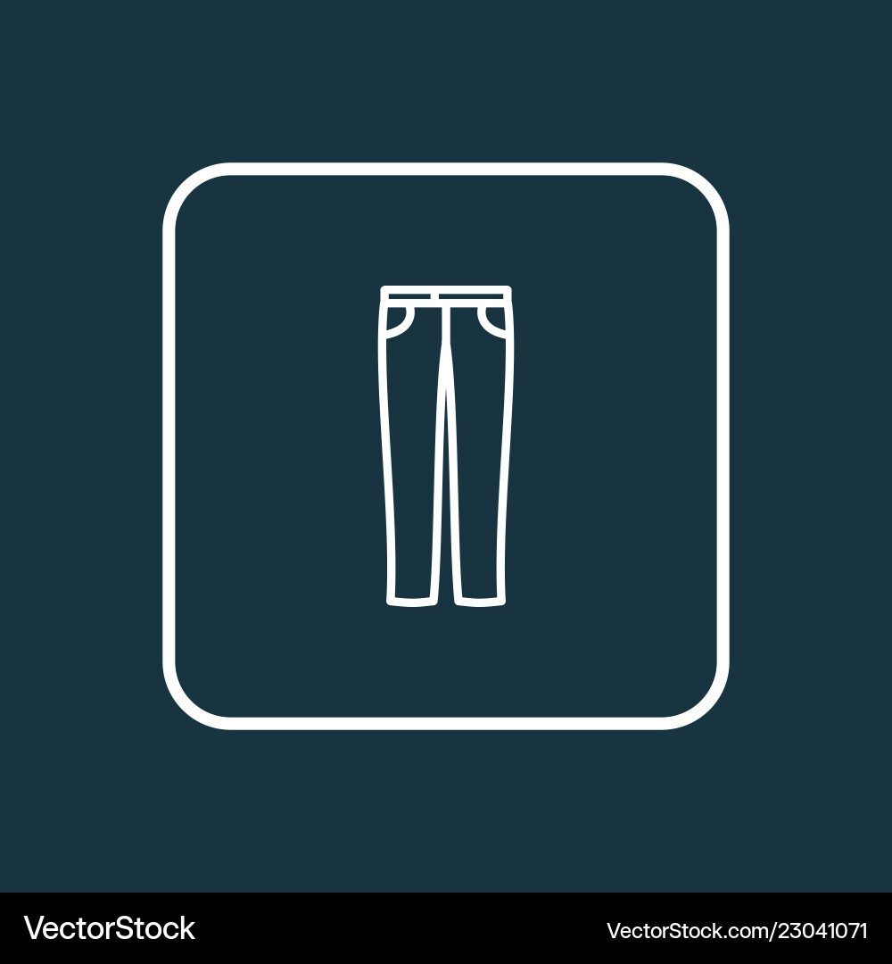 Jeans icon line symbol premium quality isolated Vector Image
