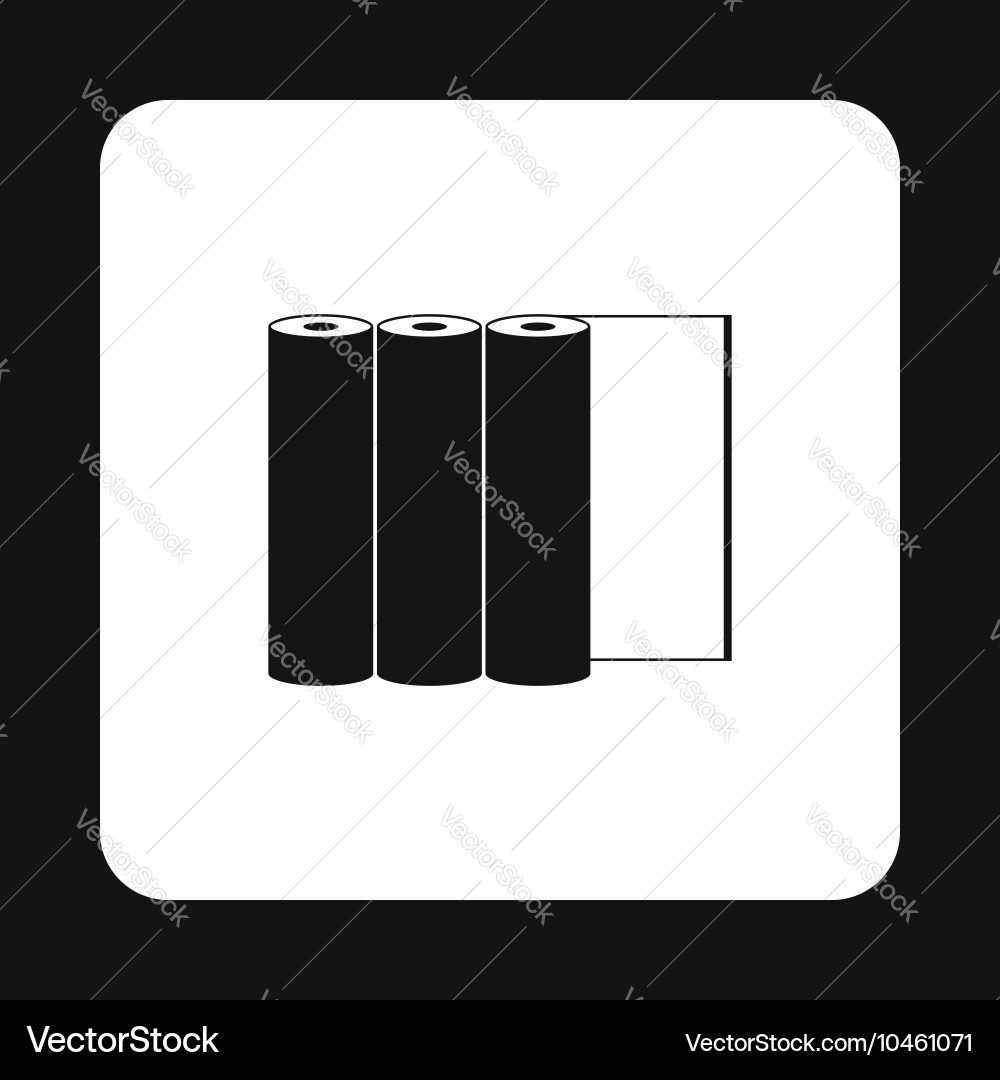 Rolls of paper icon simple style Royalty Free Vector Image