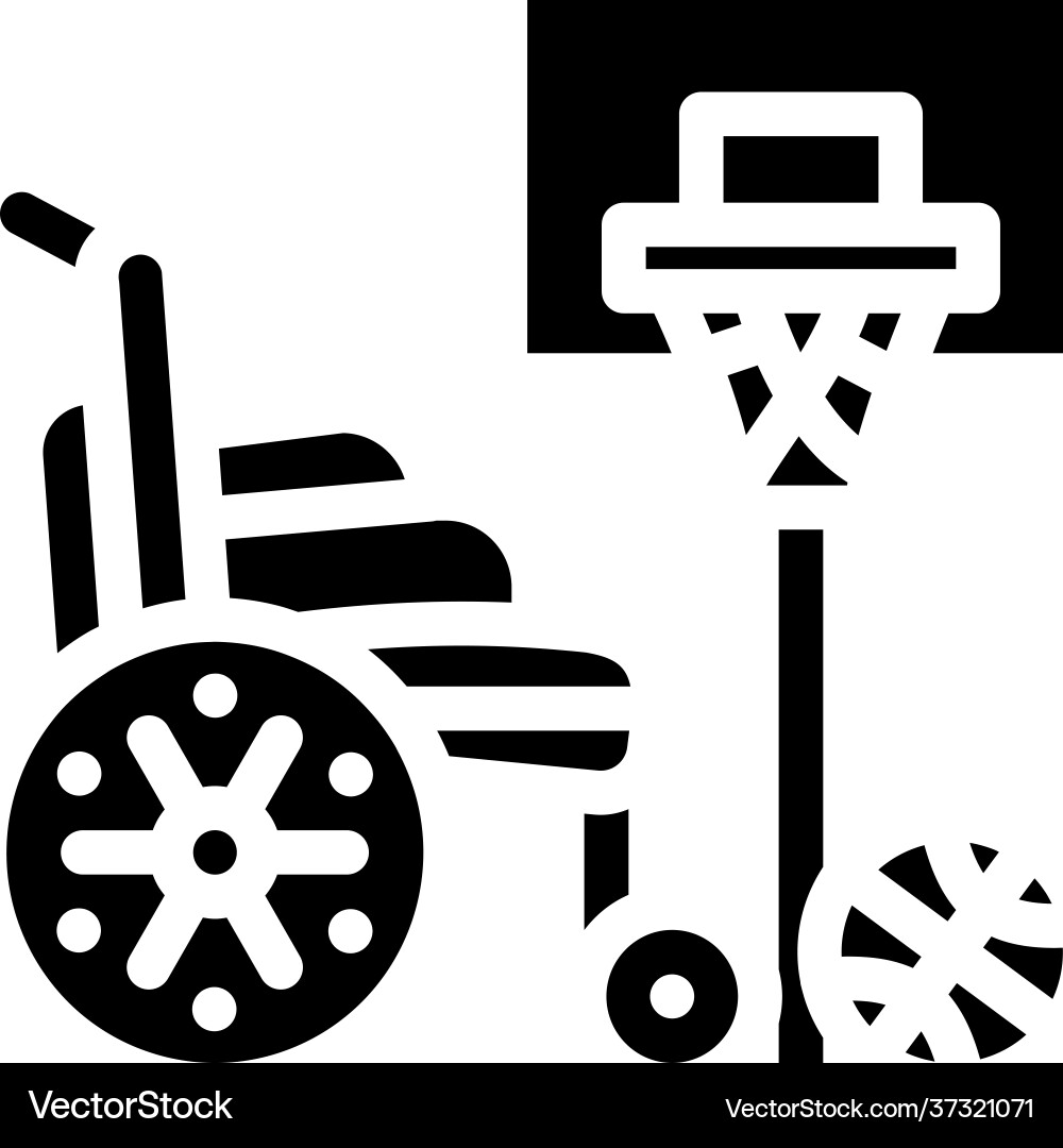 Sport inclusive life glyph icon Royalty Free Vector Image