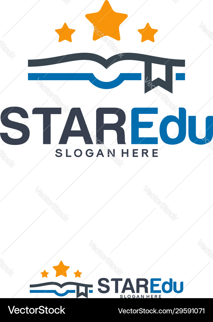 Star education logo designs concept elite school Vector Image