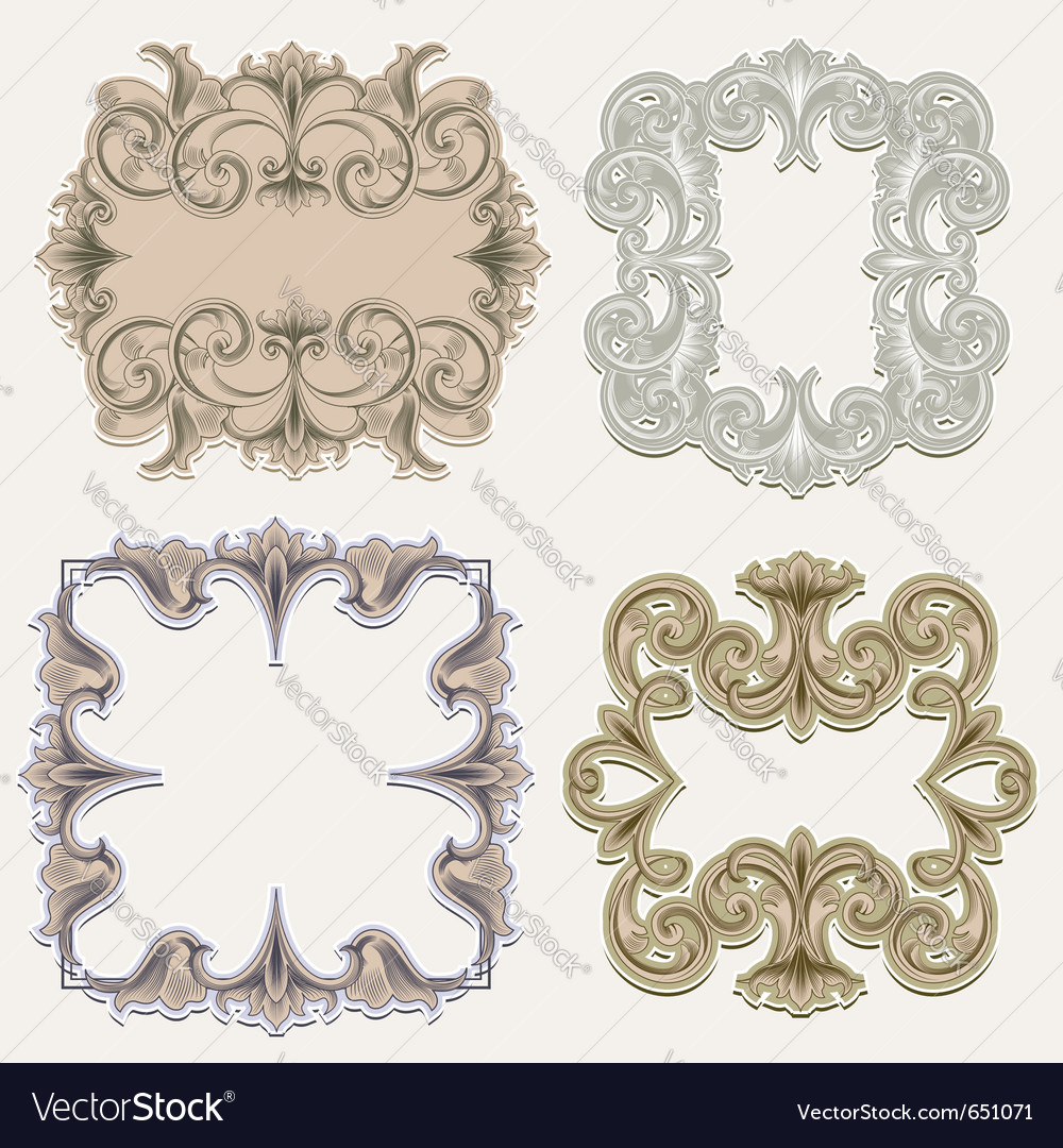 Victorian frames Royalty Free Vector Image - VectorStock