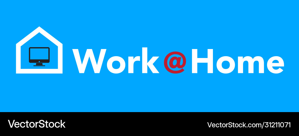 Work at home coronavirus covid-19 quarantine Vector Image
