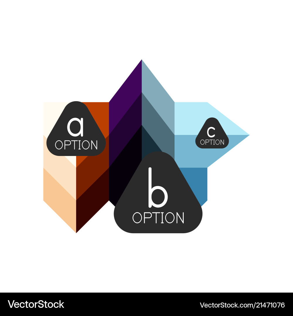 Abstract colorful geometric option infographics Vector Image