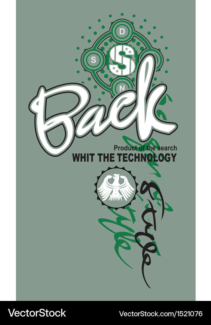Art of design with the model back one Royalty Free Vector