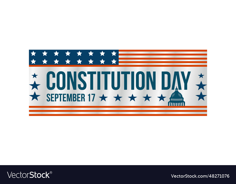 Constitution day and citizenship day banner Vector Image
