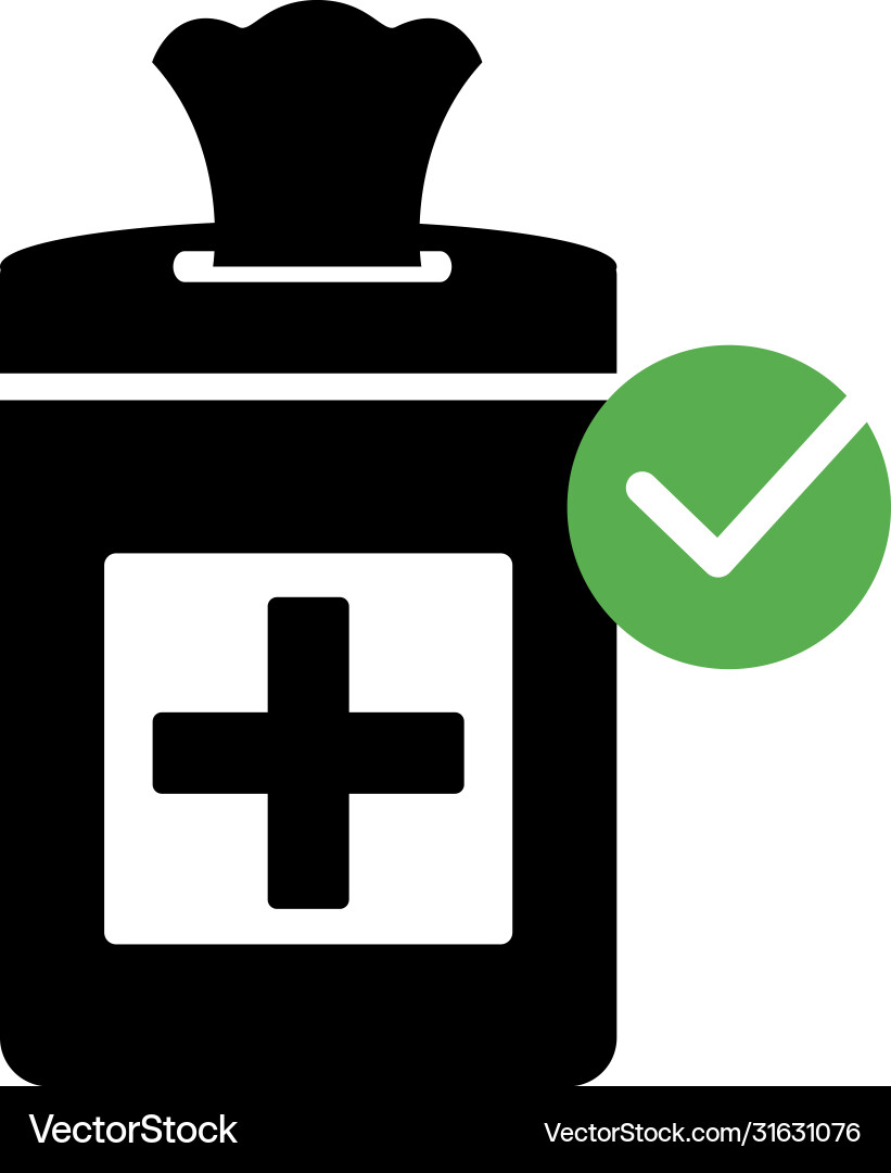 Damp cloths medical silhouette style icon Vector Image