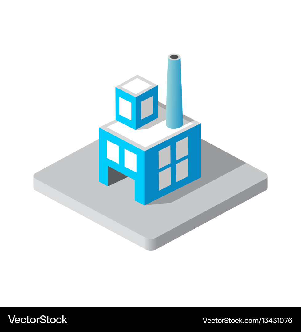 Industrial factory decorative icon Royalty Free Vector Image