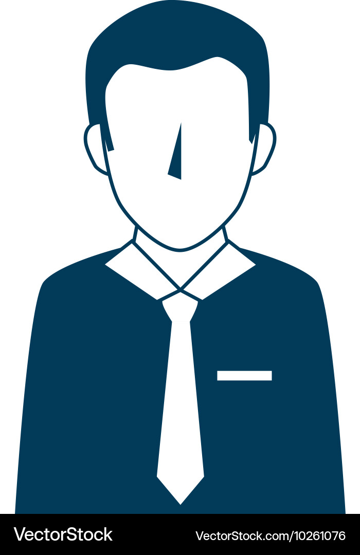 Man adult suit tie Royalty Free Vector Image - VectorStock