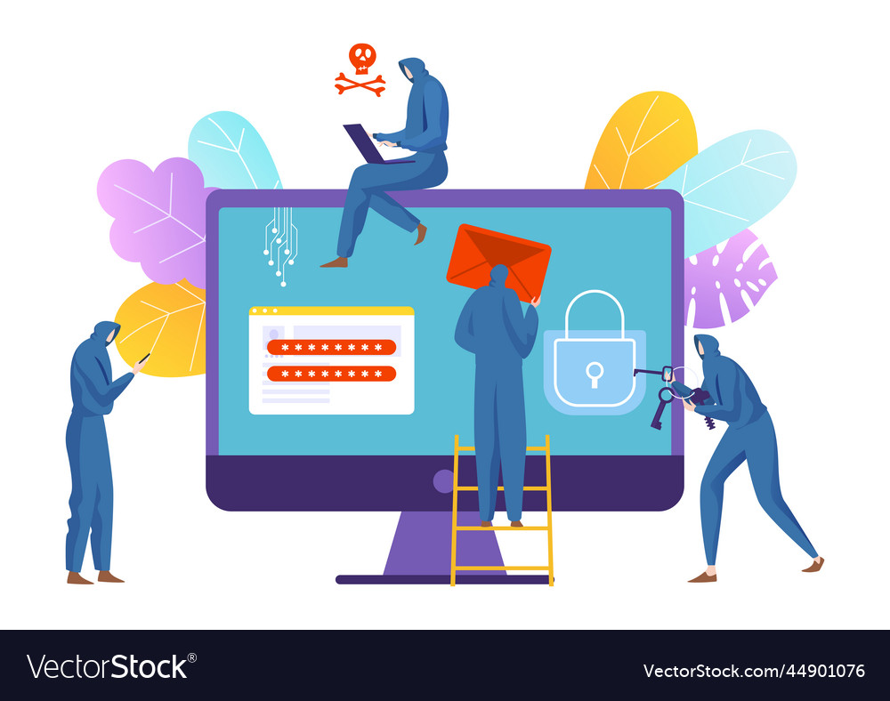 Modern technology hacker steal personal data Vector Image
