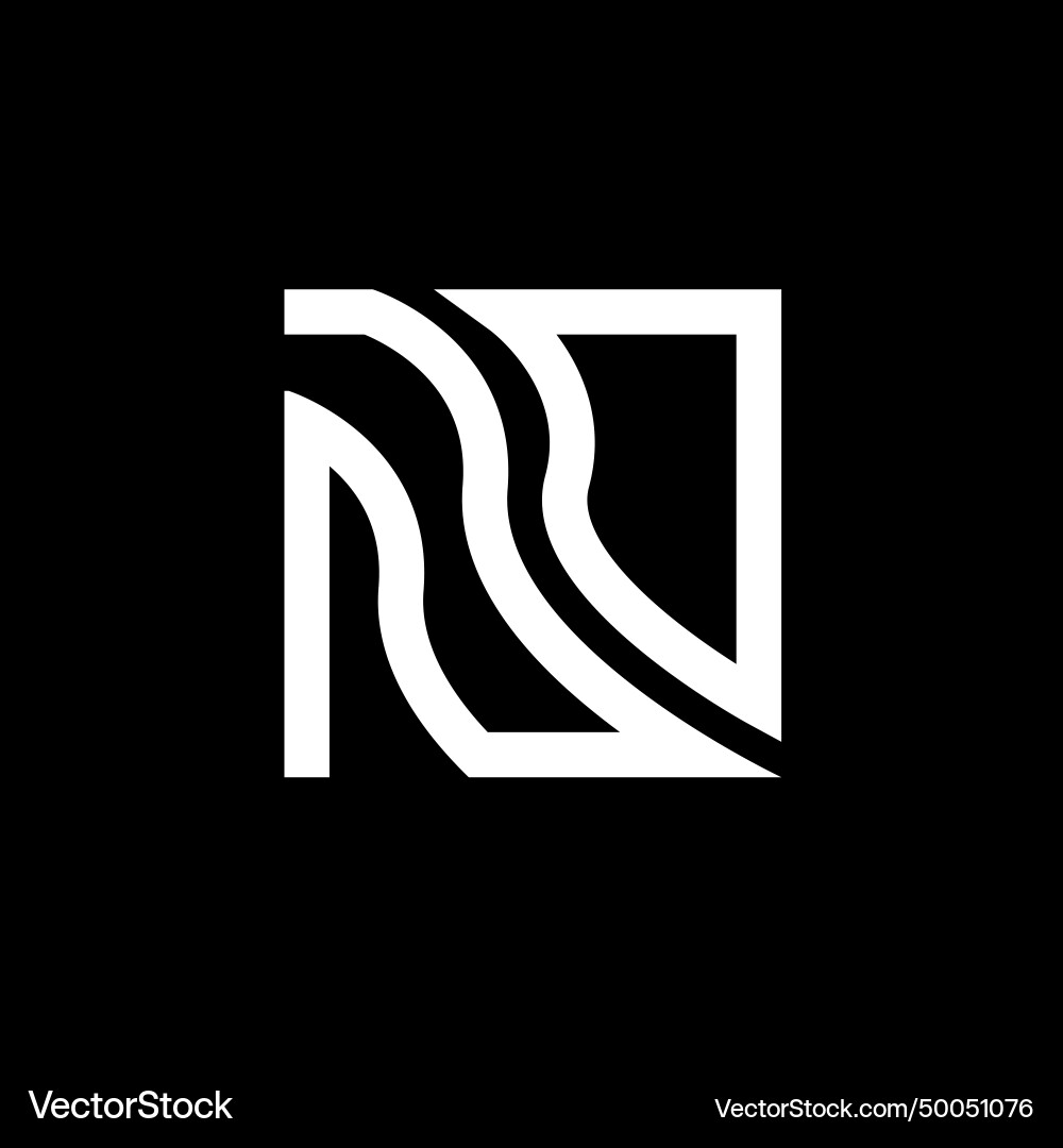 No letter logo design no simple and modern logo Vector Image