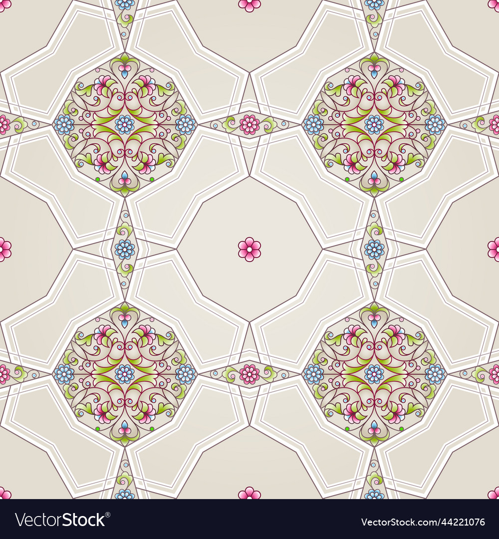 Seamless pattern in eastern style Royalty Free Vector Image