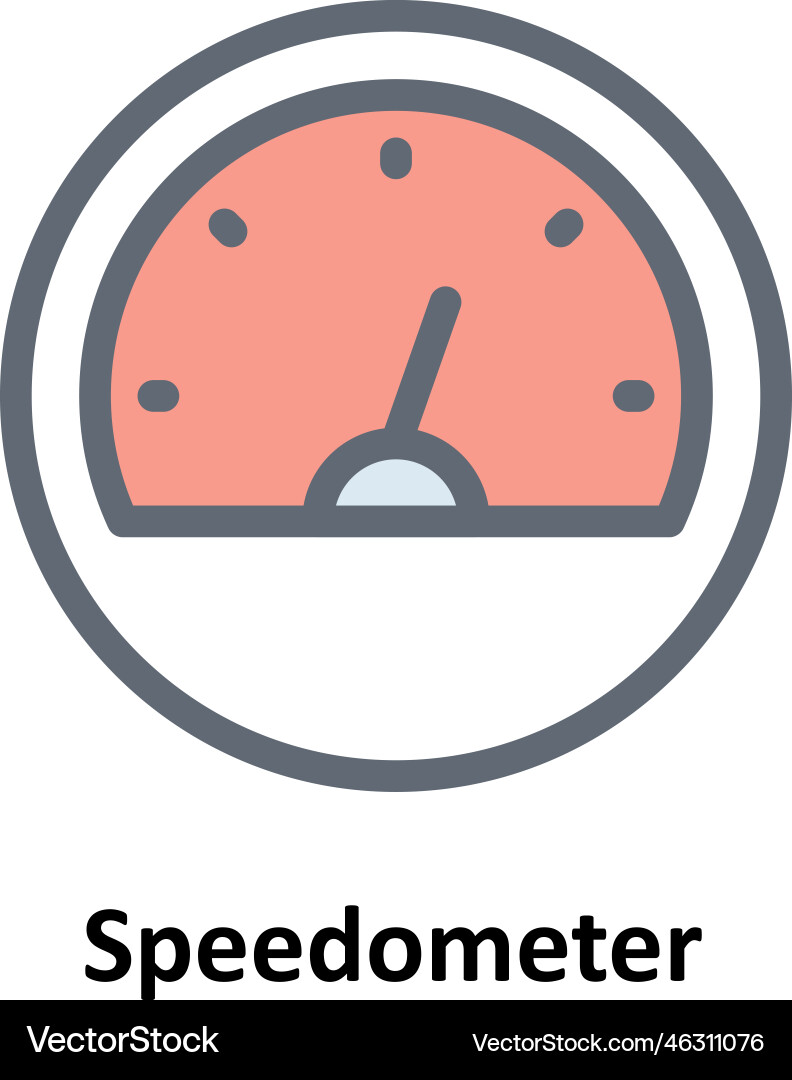 Speedometer fill outline icons simple sto Vector Image