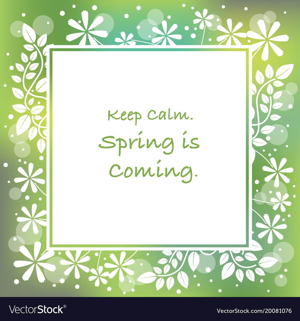 Square abstract springtime frame Royalty Free Vector Image