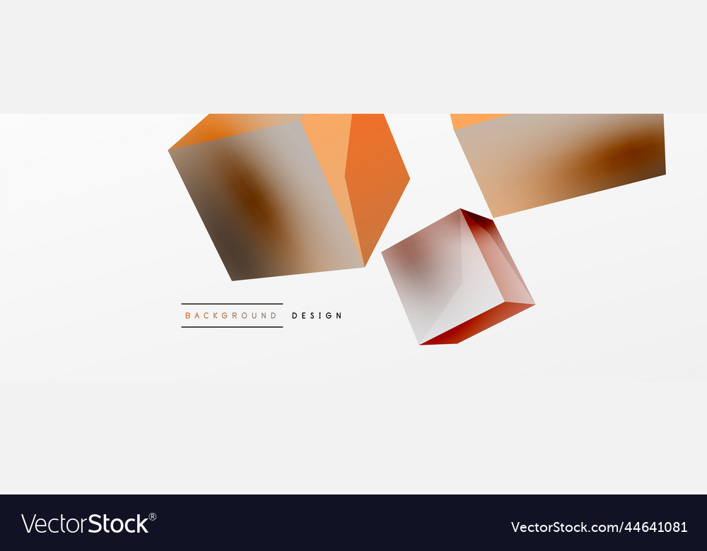 3d cubes abstract background composition Vector Image