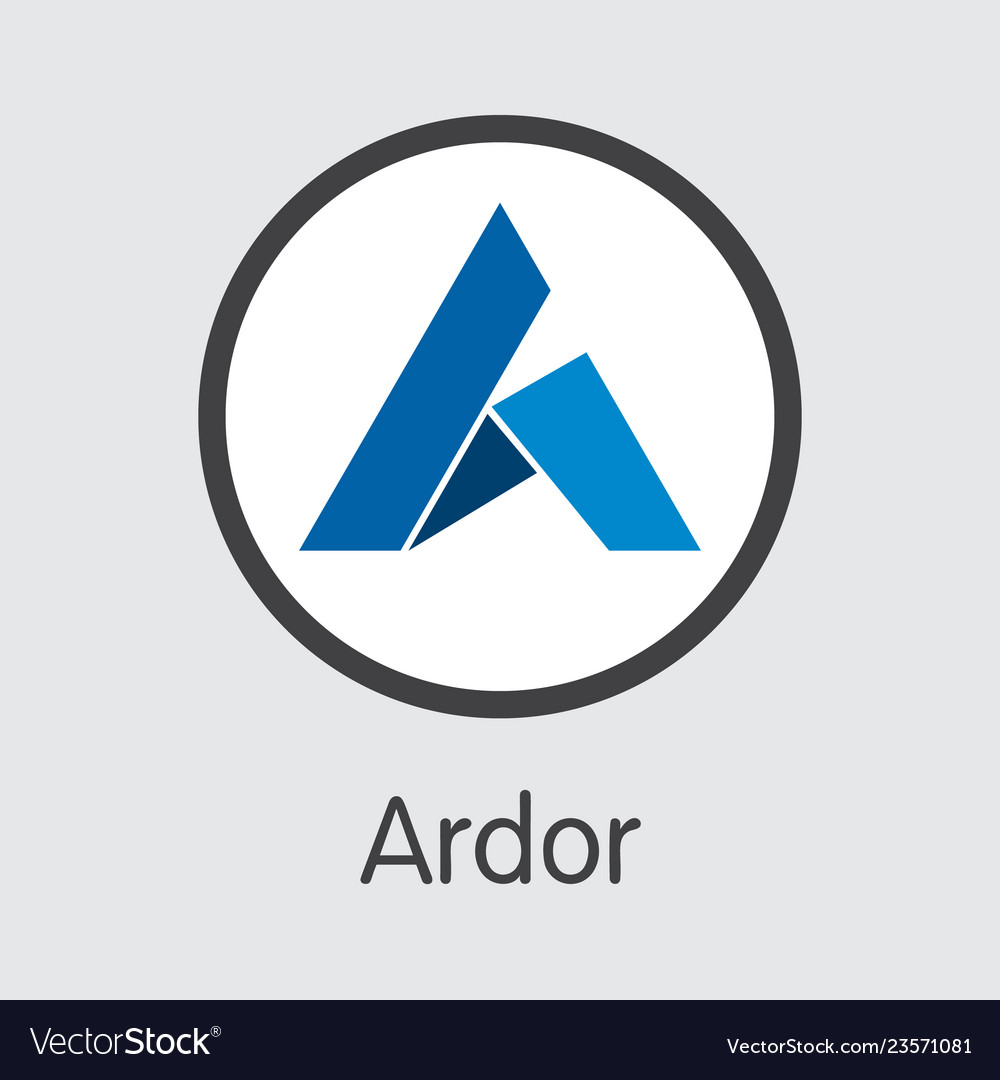 Ardr - ardor the market logo of coin Royalty Free Vector