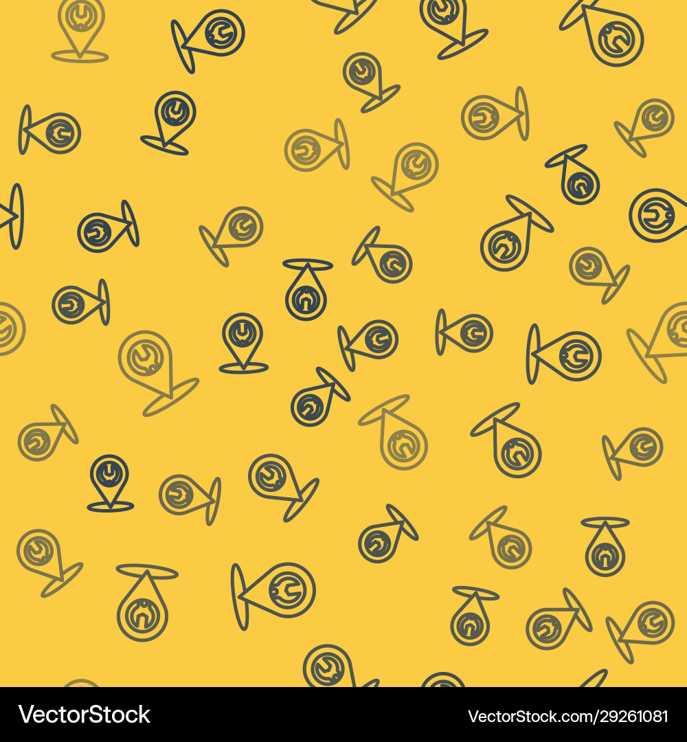 Blue line car service icon isolated seamless Vector Image