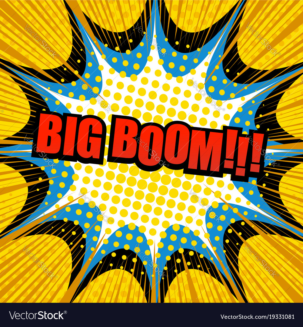 Comic explosive template Royalty Free Vector Image