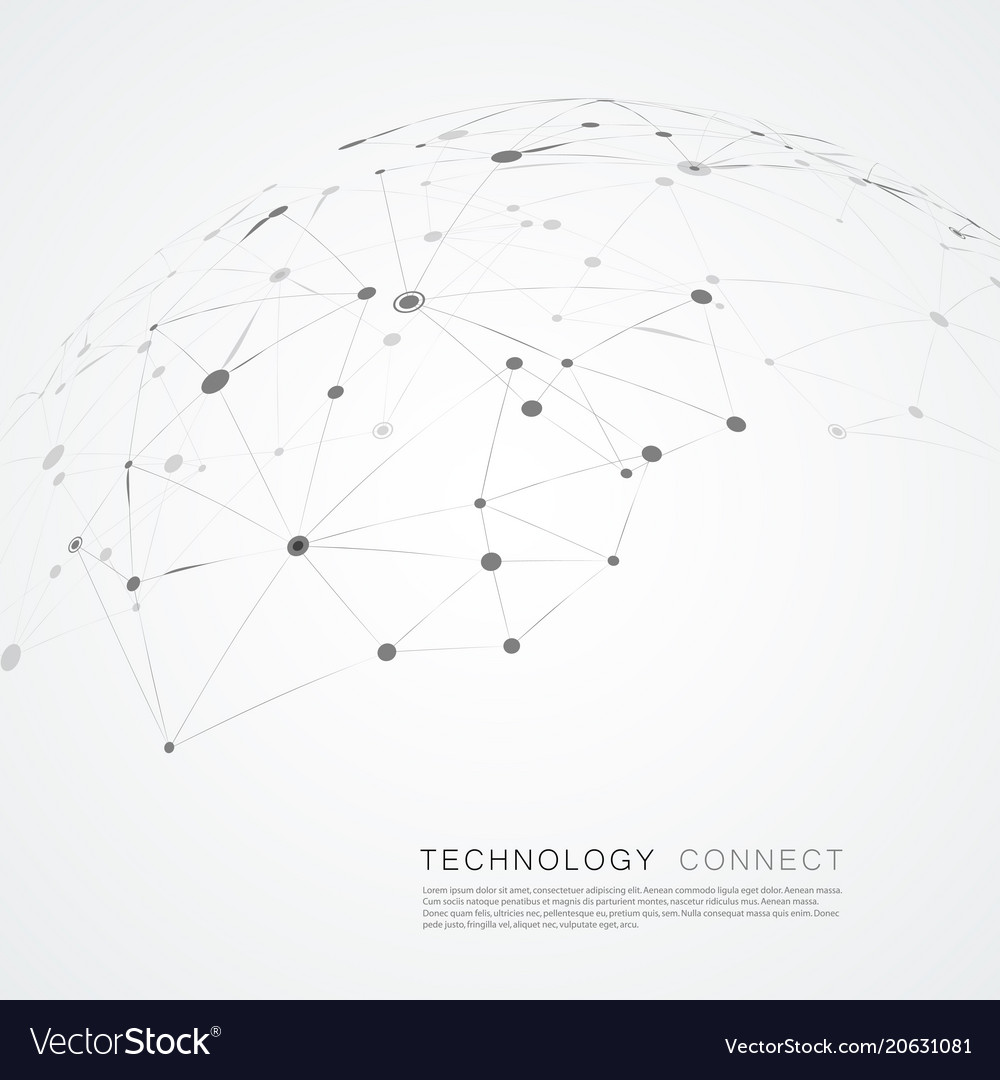 Compound lines and dots connected science Vector Image